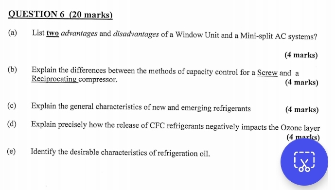 Solved QUESTION 6 (20 ﻿marks)(a) ﻿List two advantages and | Chegg.com