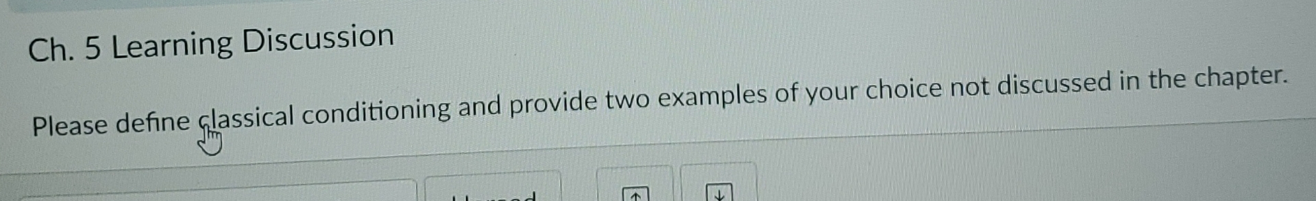 Solved Ch. 5 ﻿Learning DiscussionPlease define classical | Chegg.com