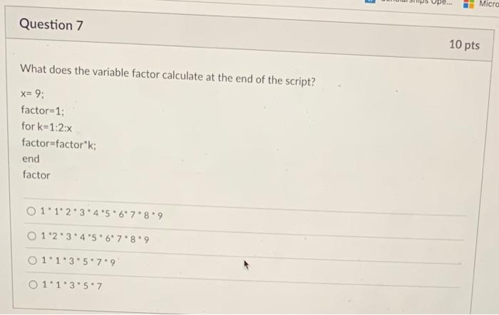 Solved Question 6 10 pts What does the following script do? | Chegg.com