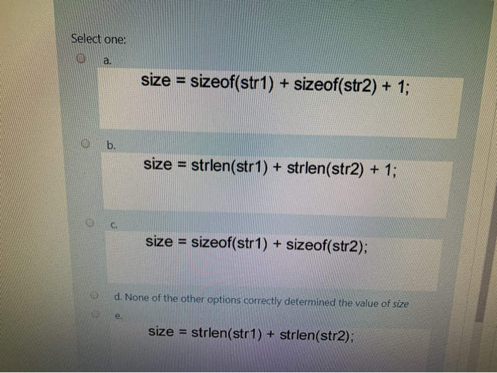 Solved Consider the following code segment: char *str1 = | Chegg.com