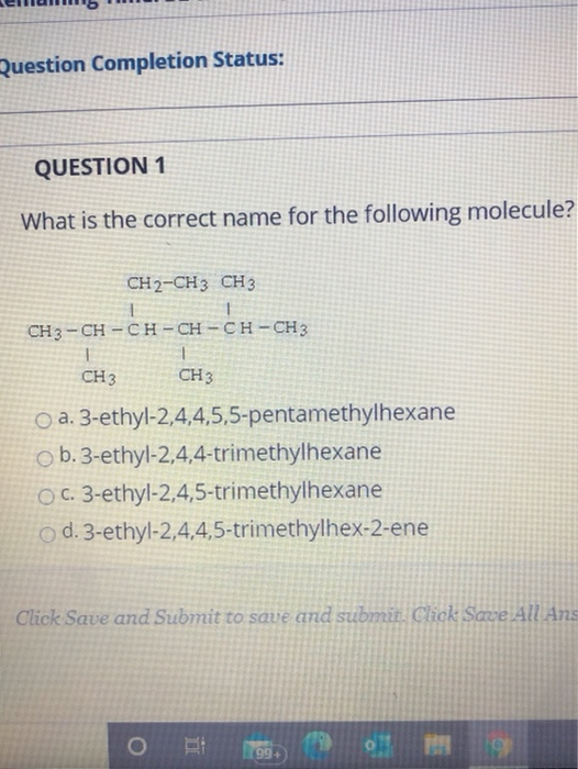Solved Question Completion Status: QUESTION 1 What is the | Chegg.com