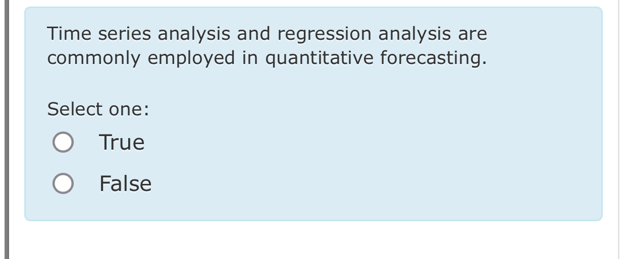 Solved Time series analysis and regression analysis are | Chegg.com