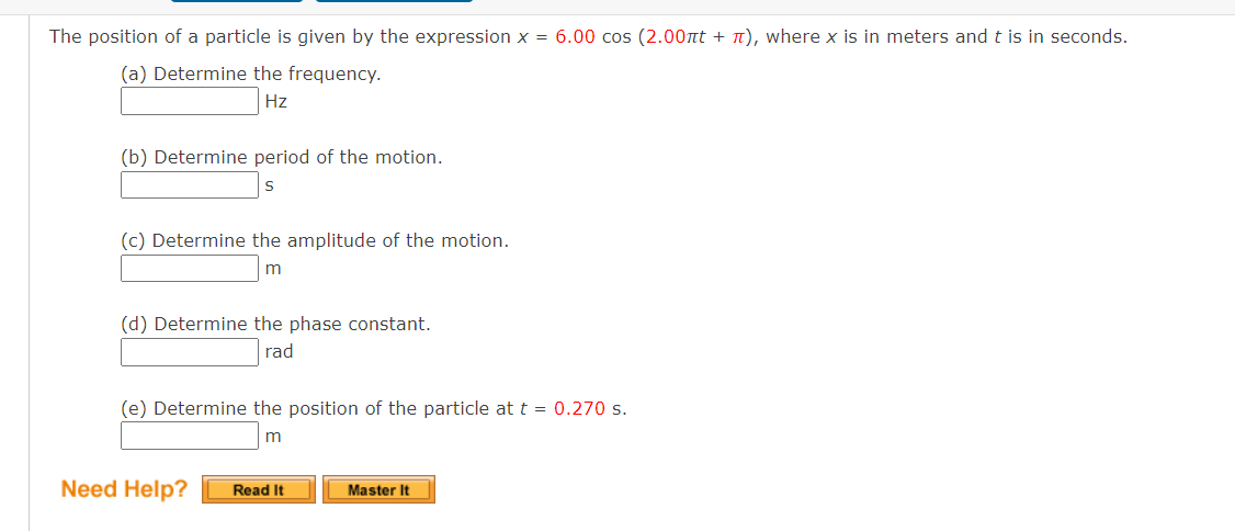 Solved The position of a particle is given by the expression | Chegg.com