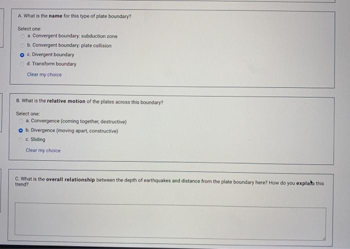 Solved PART 4: Plate boundaries The most tectonically active | Chegg.com