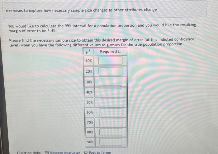 Solved Exercises To Explore How Necessary Sample Size