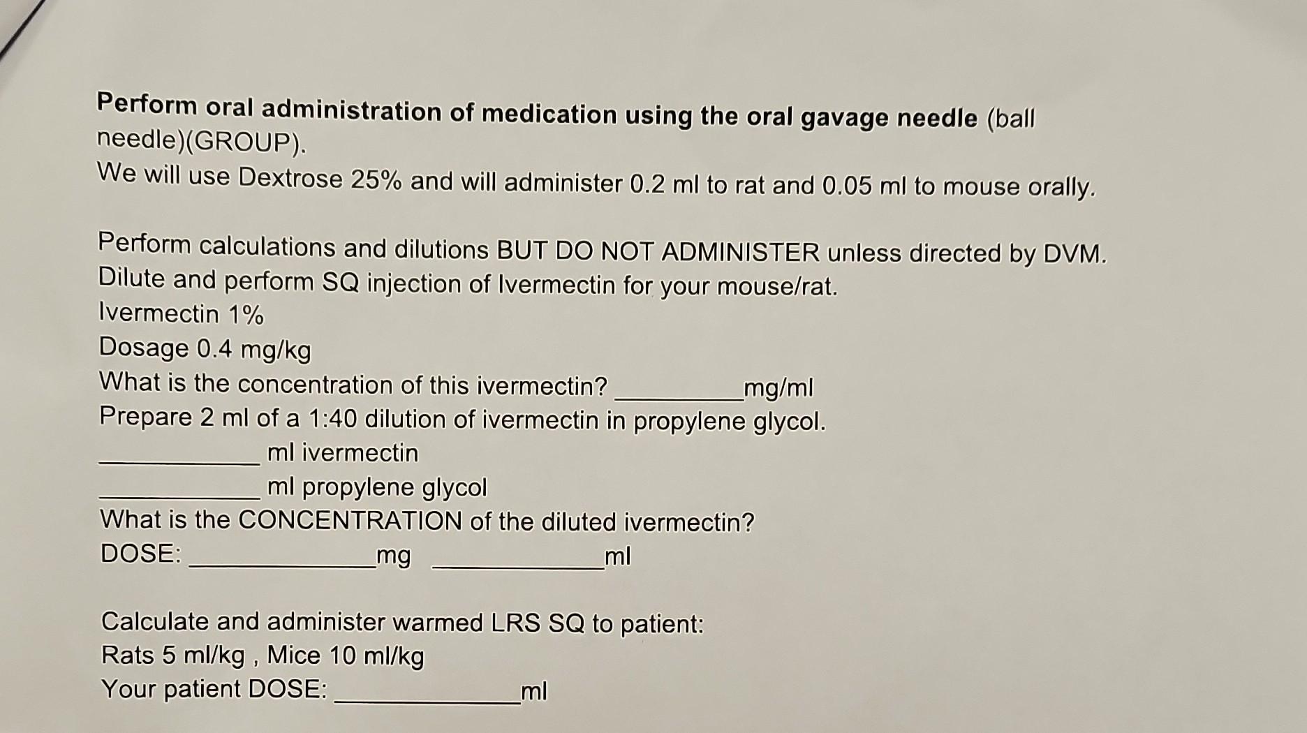 Solved Perform oral administration of medication using the | Chegg.com