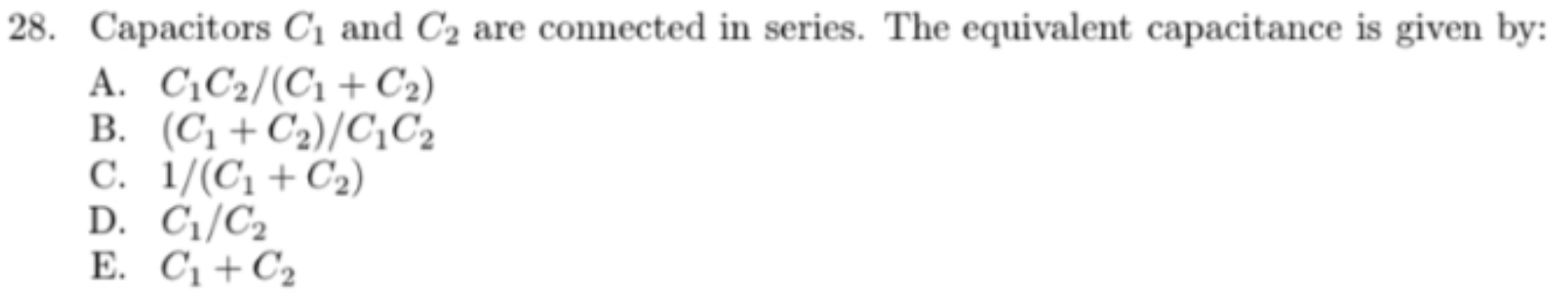 Solved Capacitors C1 ﻿and C2 ﻿are connected in ﻿series. The | Chegg.com