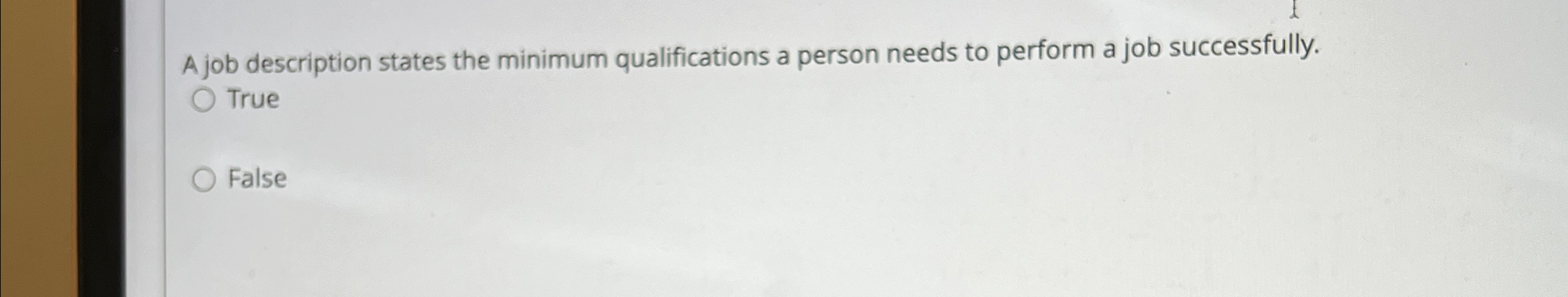 Solved A job description states the minimum qualifications a | Chegg.com