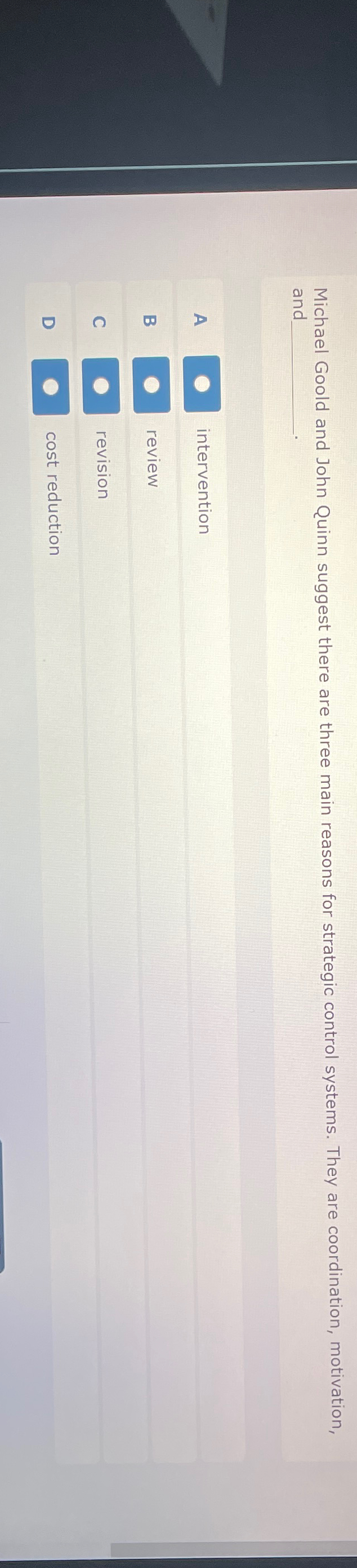 Solved Michael Goold and John Quinn suggest there are three | Chegg.com