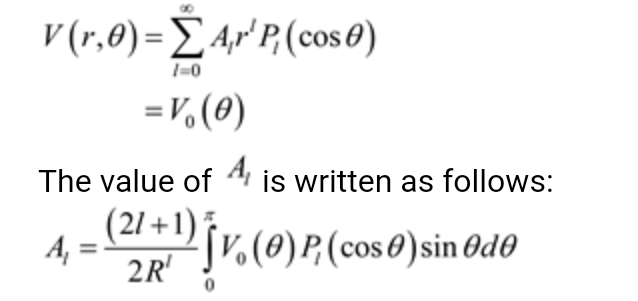 Solved V(r,θ)=l=0∑∞AlrlPl(cosθ)=V0(θ) The value of At is | Chegg.com