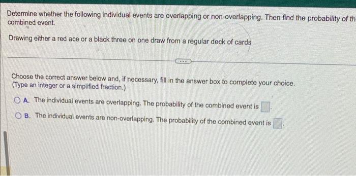 Solved Determine whether the following individual events are | Chegg.com