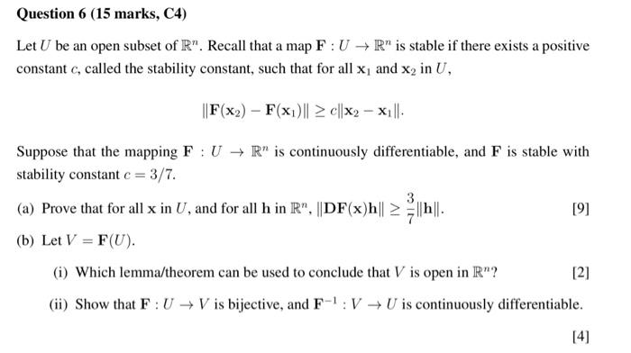 Solved Let U be an open subset of Rn. Recall that a map | Chegg.com
