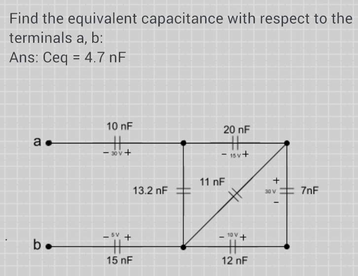 Solved Find the equivalent capacitance with respect to the | Chegg.com