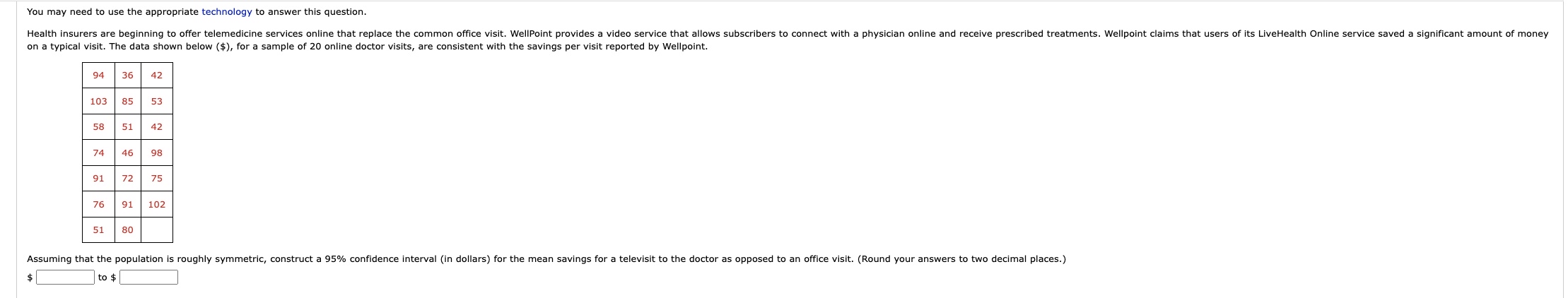 Solved You may need to use the appropriate technology to | Chegg.com