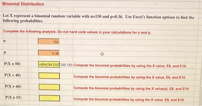 Solved Let X represent a binomial random variable with n=150 | Chegg.com