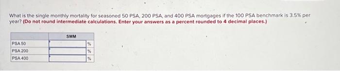 Solved What Is The Single Monthly Mortality For Seasoned 50 6981