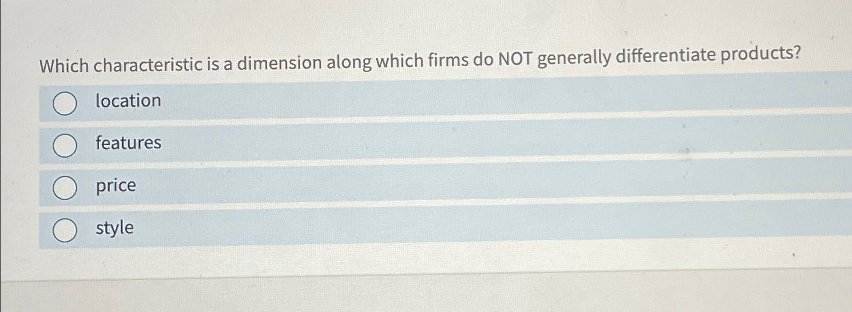 Solved Which characteristic is a dimension along which firms | Chegg.com