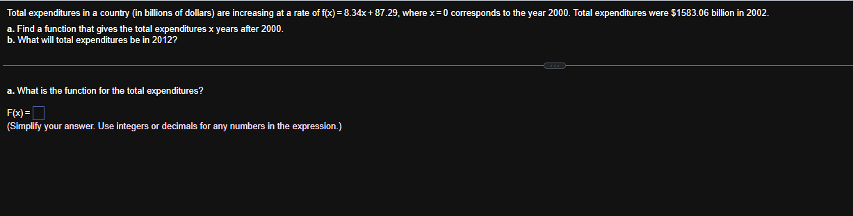 Solved Total expenditures in ﻿a country (in ﻿billions of | Chegg.com