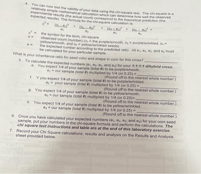 4. You can now test the validity of your data using | Chegg.com