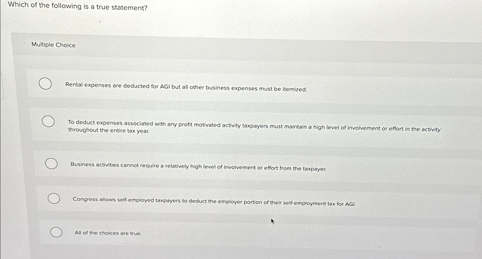 Solved Which of the following is a true statement?Multiple | Chegg.com