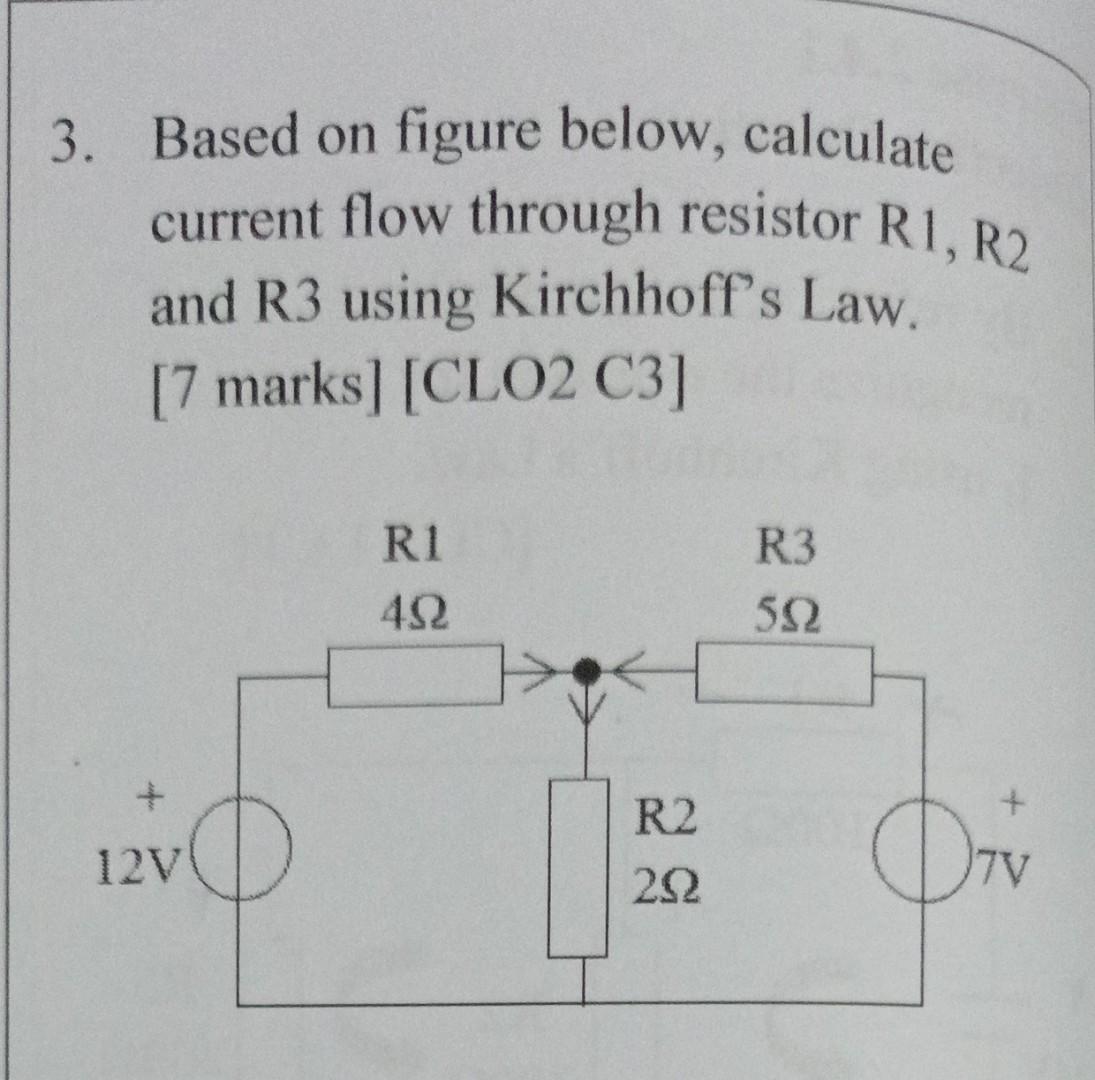 Solved based on figure below , calculate current flow | Chegg.com