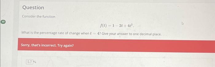 Solved HELP 10 Question Consider the function What is the | Chegg.com