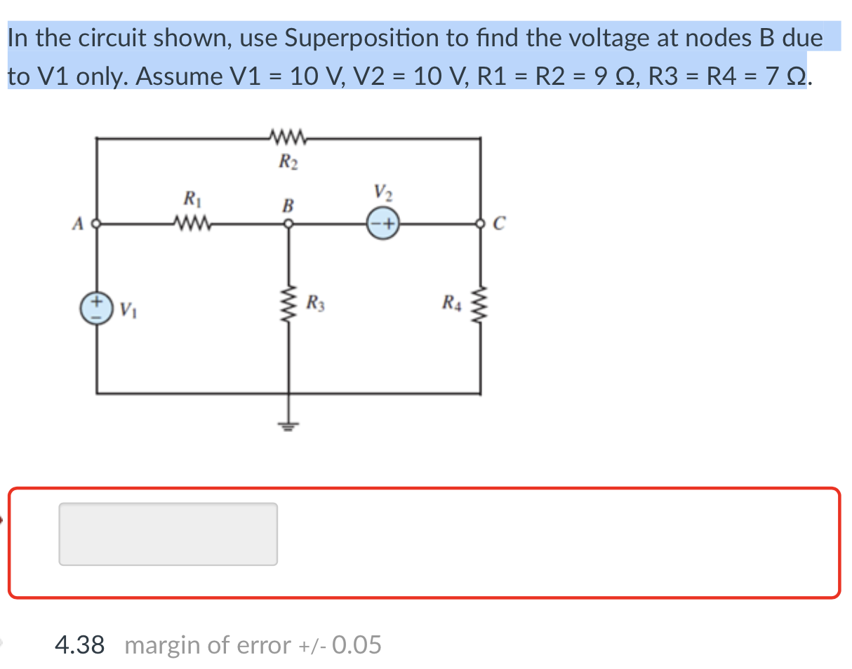 Solved In the circuit shown, use Superposition to find the | Chegg.com