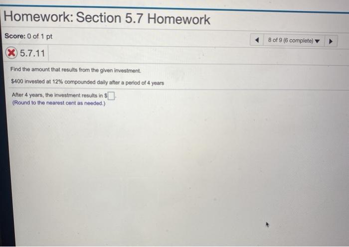 Solved Homework Section 5 7 Homework Score 0 Of 1 Pt 8 Of
