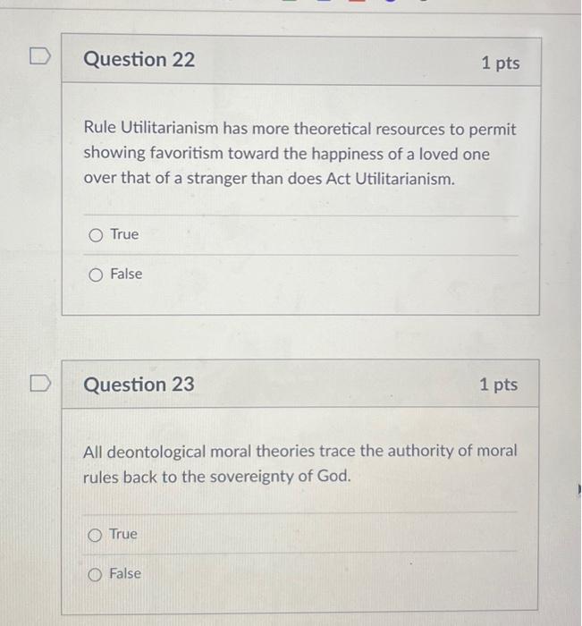 Rule Utilitarianism has more theoretical resources to | Chegg.com
