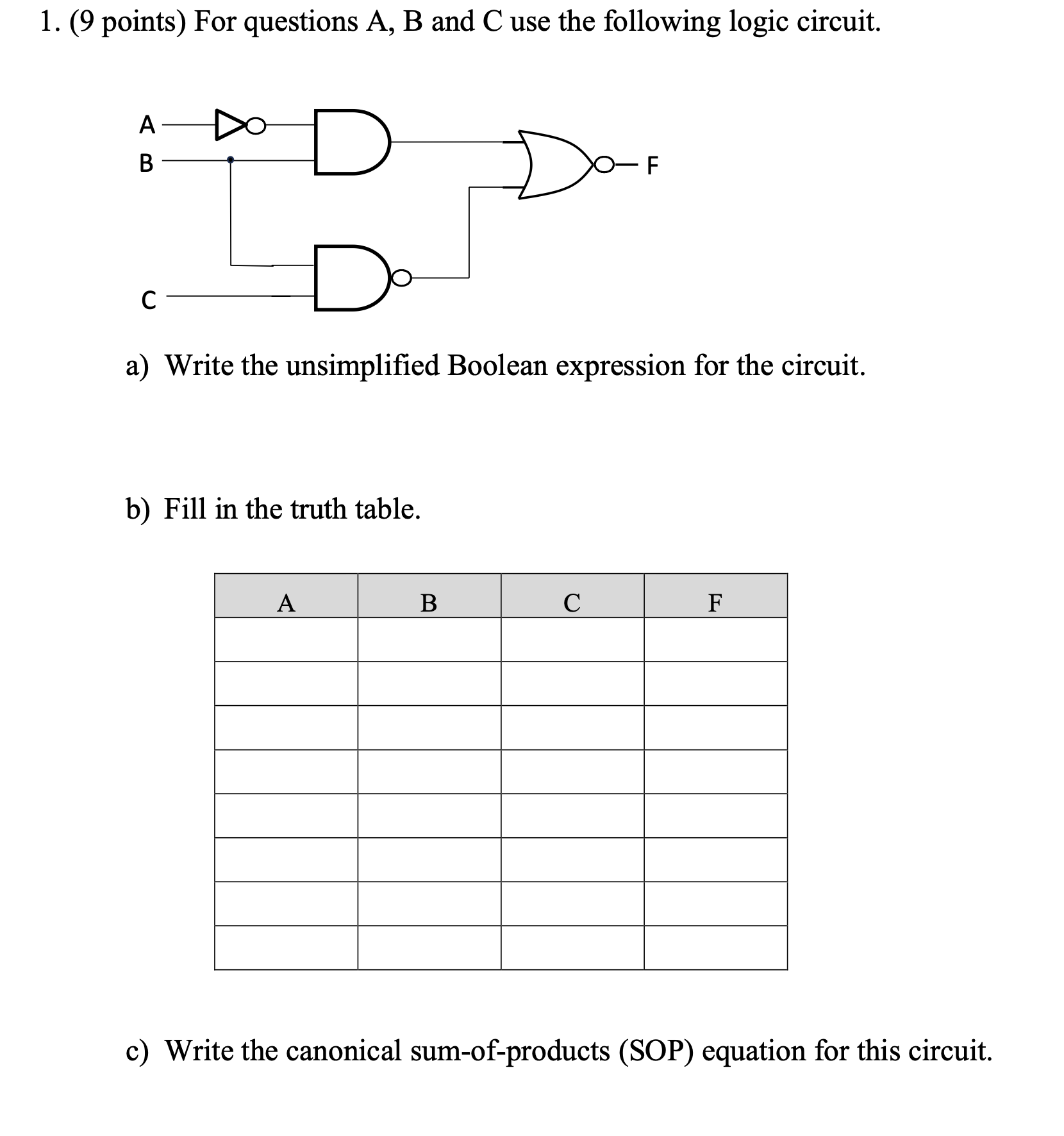 Solved (9 ﻿points) ﻿For questions A,B ﻿and C ﻿use the | Chegg.com