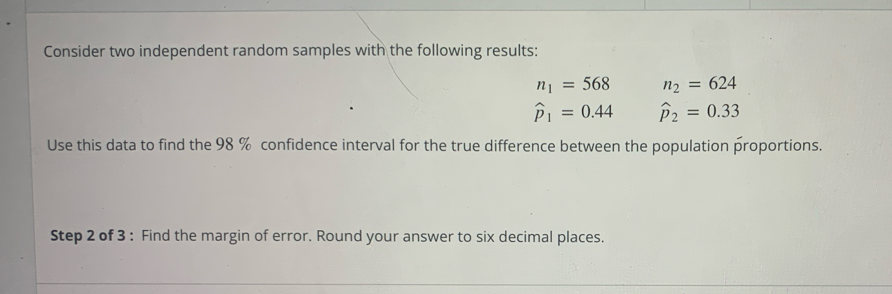 Solved Consider two independent random samples with the | Chegg.com