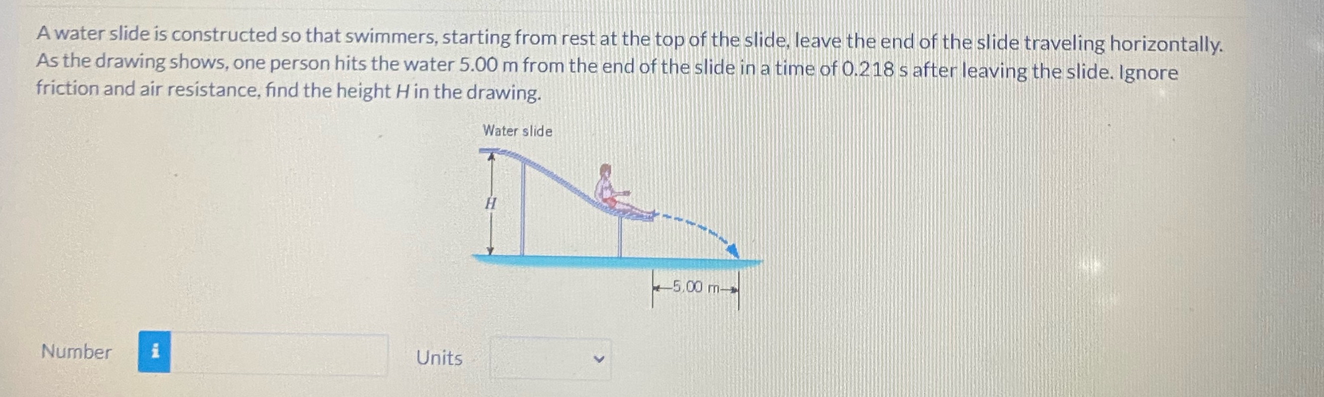 Solved A water slide is constructed so that swimmers, | Chegg.com