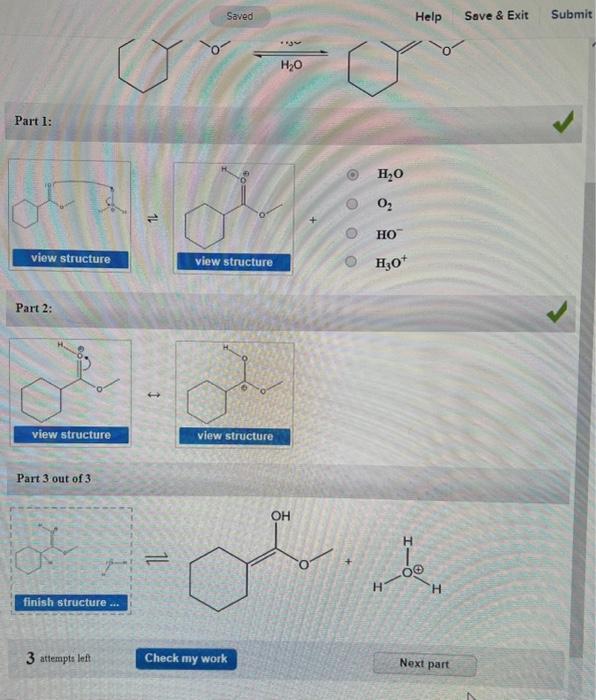 Solved Part 1: view structure \\( \\mathrm{H}_{2} | Chegg.com