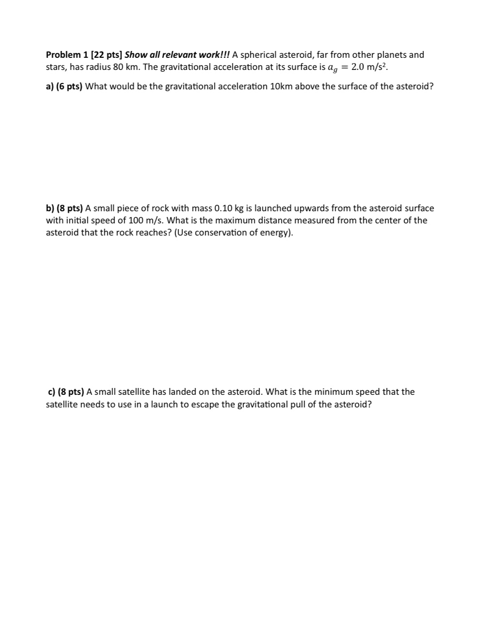 Solved Problem 1 [ 22 ﻿pts] ﻿Show all relevant work!!! A | Chegg.com