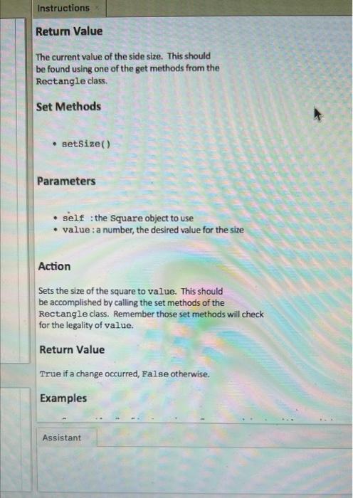 Solved Exercise: Square Get/Set Methods Description In this | Chegg.com