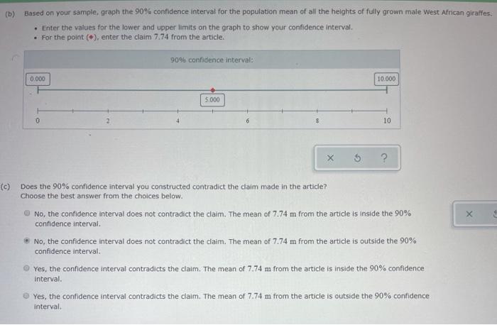 Solved (b) Based on your sample, graph the 90% confidence | Chegg.com