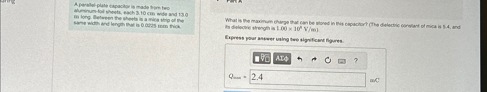Solved A parallel-plate capacitor is made from two | Chegg.com