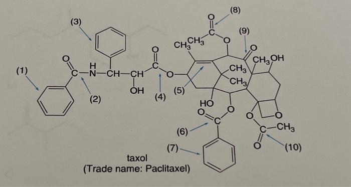 Solved (8) (3) (1) (9) (6) (7) taxol (4) (5) (2) (Trade | Chegg.com
