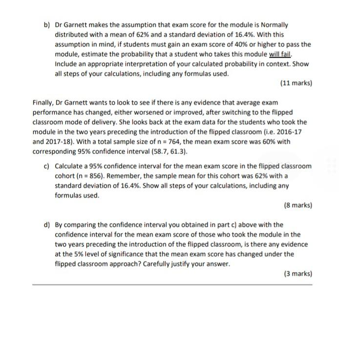 Solved Question 2 (40 marks) Dr Simone Garnett teaches | Chegg.com
