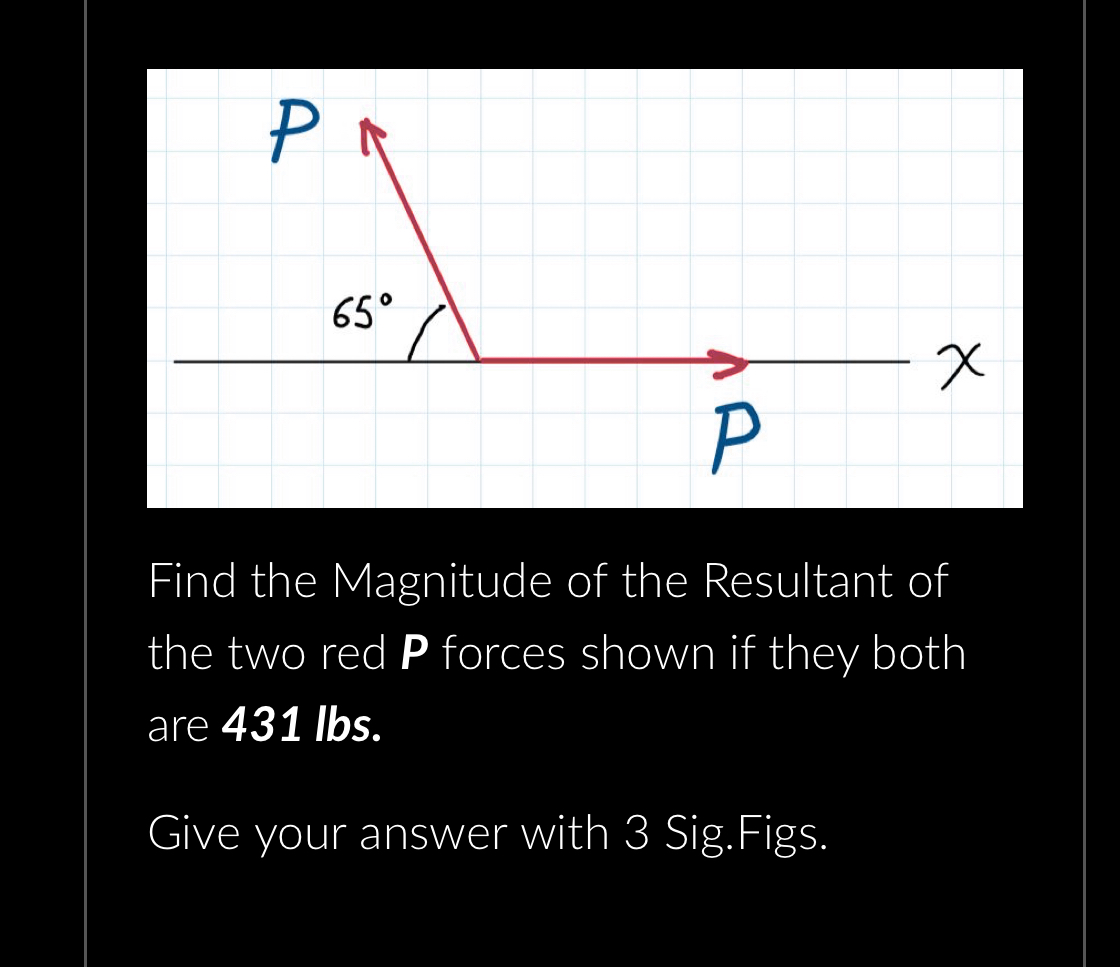 Solved Find the Magnitude of the Resultant of the two red P | Chegg.com