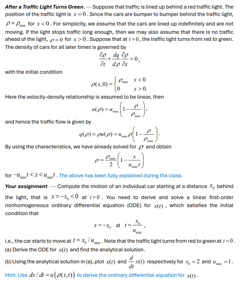 Solved After a Traffic Light Turns Green. - ﻿Suppose that | Chegg.com