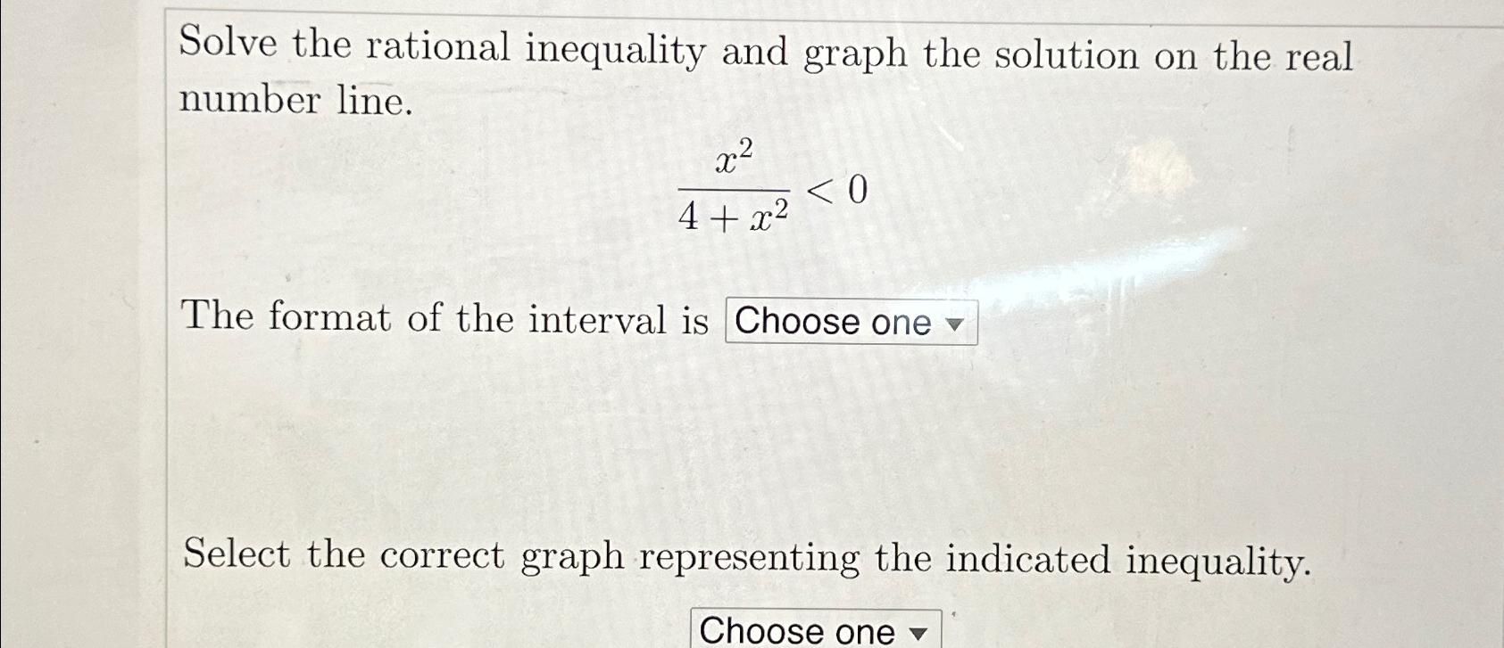 Solved Solve the rational inequality and graph the solution | Chegg.com