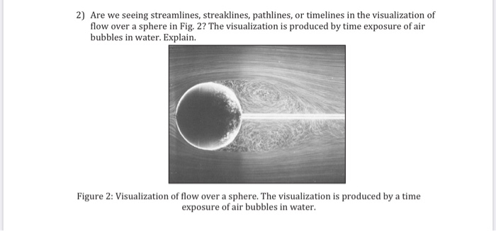 Solved 2) Are we seeing streamlines, streaklines, pathlines, | Chegg.com