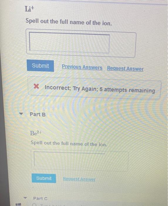 Solved Lit Spell out the full name of the ion. Submit | Chegg.com
