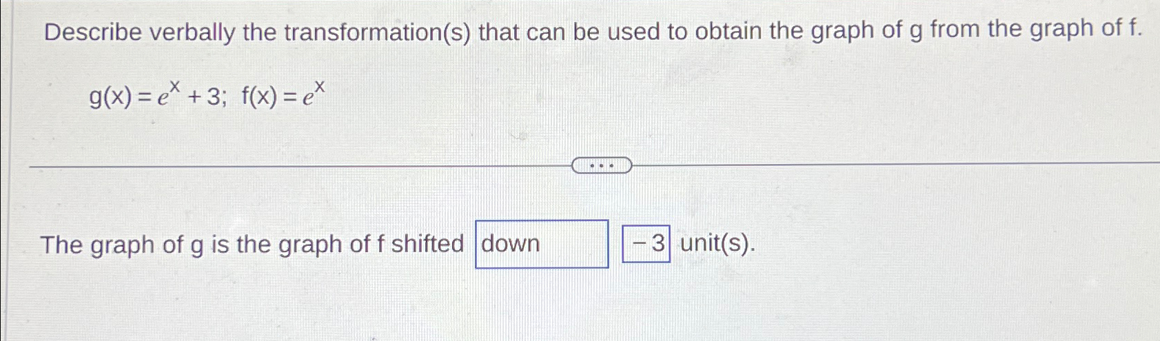 Solved Describe verbally the transformation(s) ﻿that can be | Chegg.com