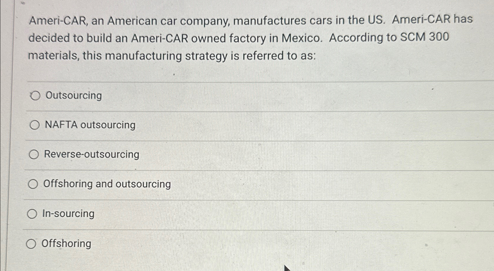 Solved Ameri-CAR, an American car company, manufactures cars | Chegg.com