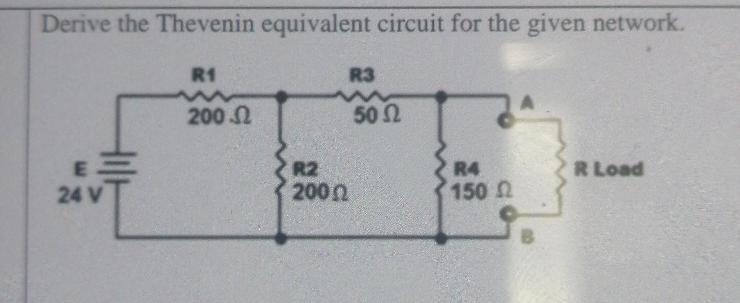 Solved Derive the Thevenin equivalent circuit for the given | Chegg.com