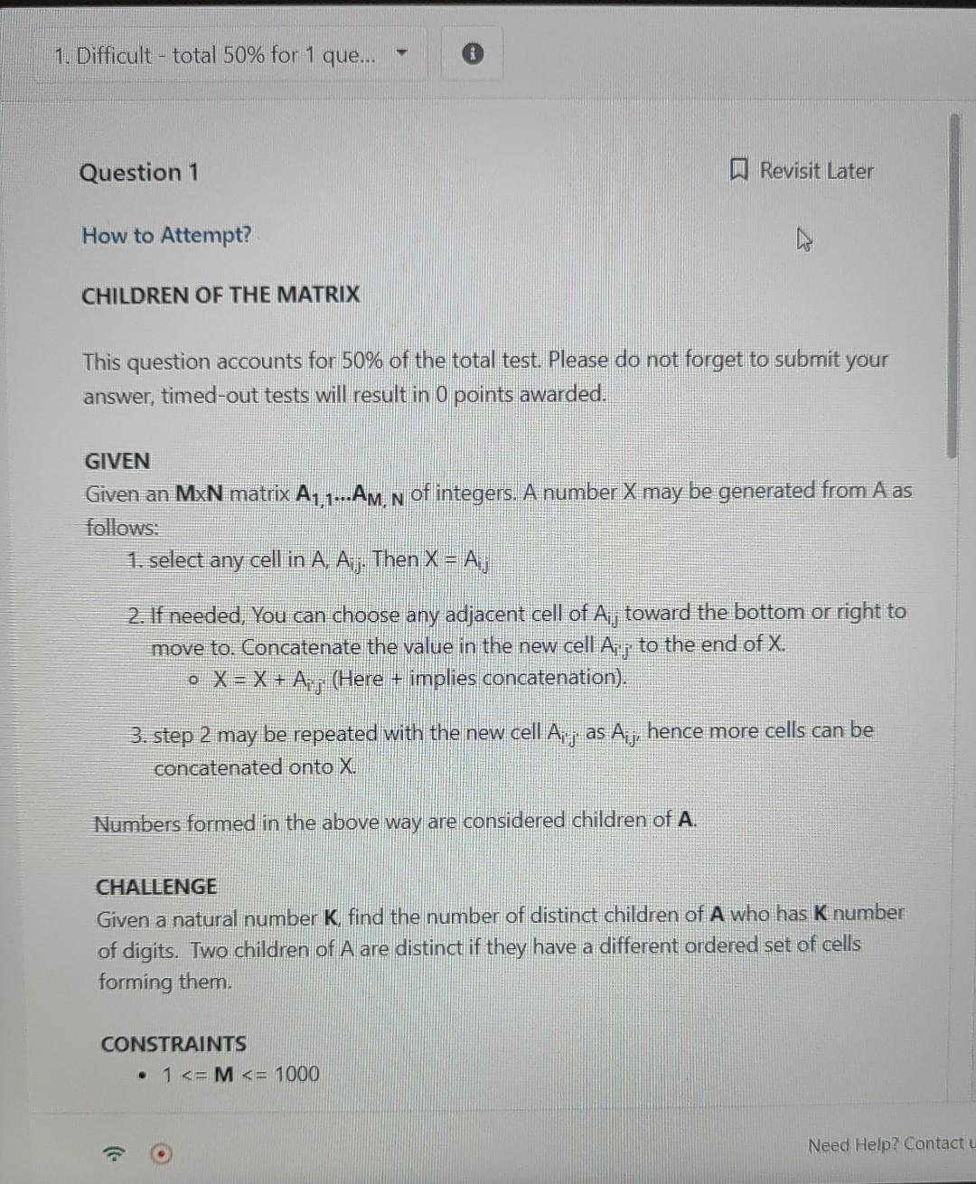 Solved How to Attempt? CHILDREN OF THE MATRIX This question | Chegg.com