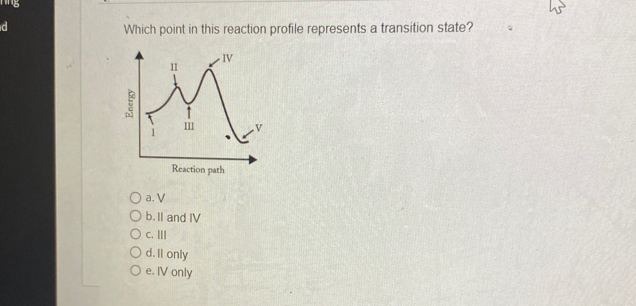 Solved Which point in this reaction profile represents a | Chegg.com