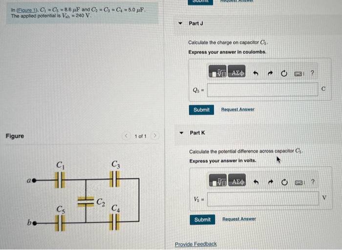 Solved In (Eigume 1, C1=Cs=8.6μF and C2=C3=C4=5.0μF. | Chegg.com